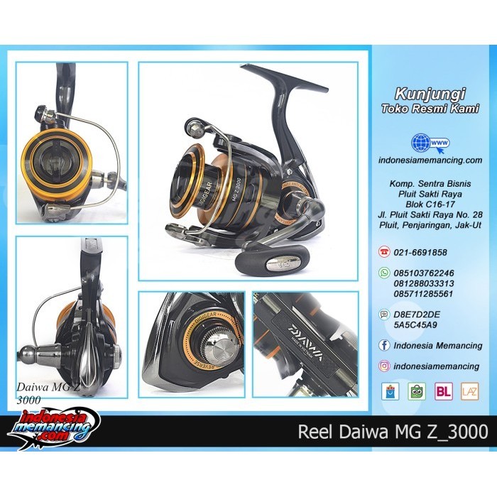 Jual Banyak Dicari Reel Spinning Daiwa Mg Z (Ready Uk. 2000/2500/3000) | Shopee Indonesia