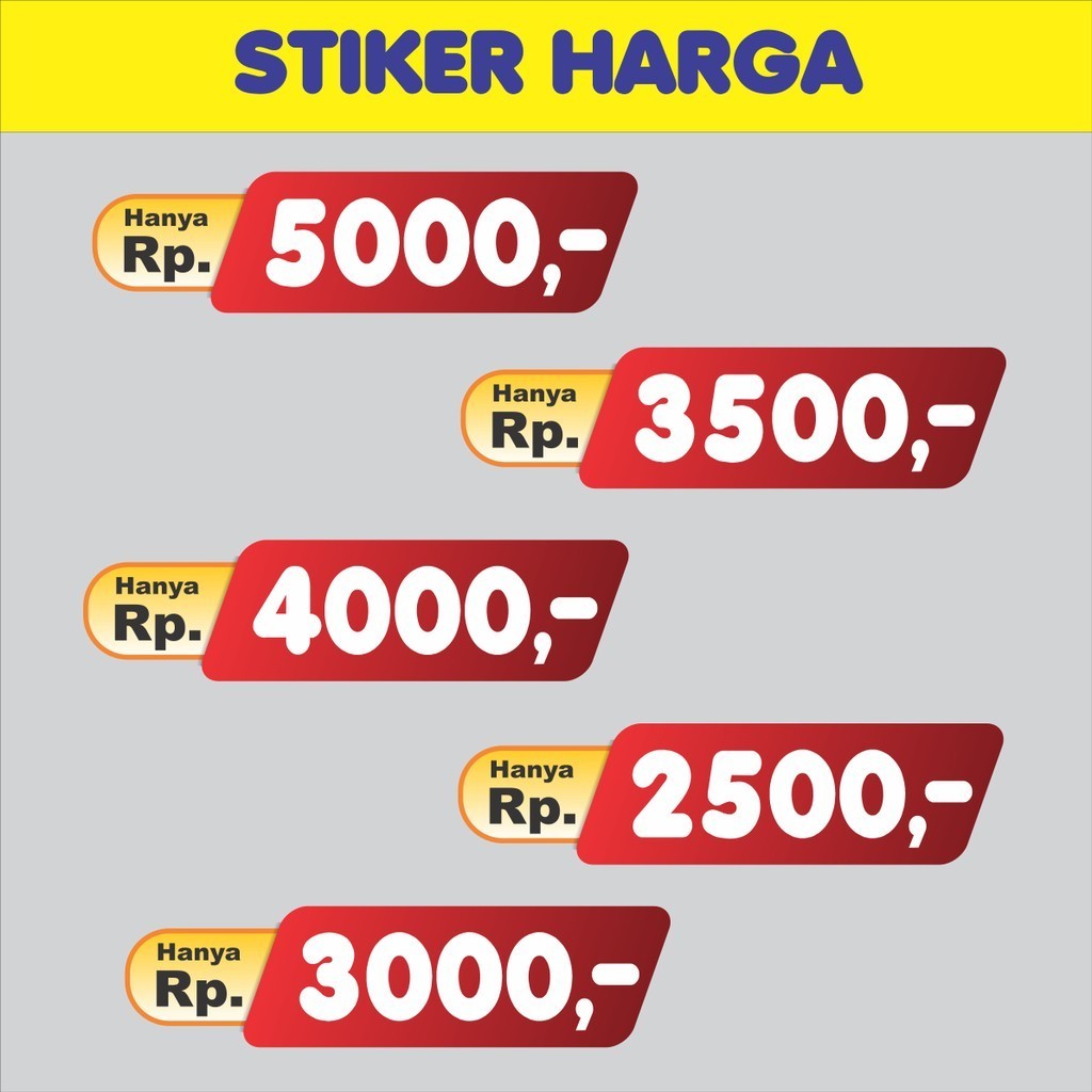 Jual STIKER HARGA PRODUK | Shopee Indonesia