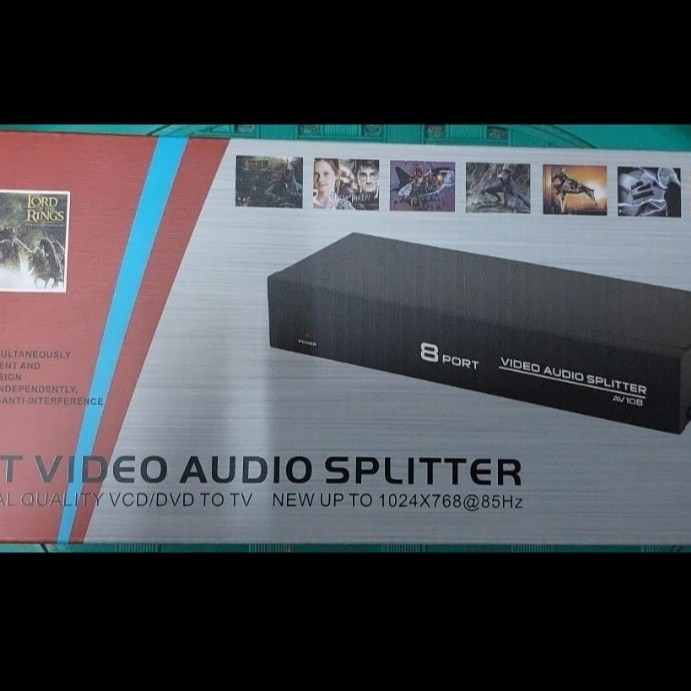 Jual Jual Audio Video Av Splitter Spliter Distributor 8 Channel ...