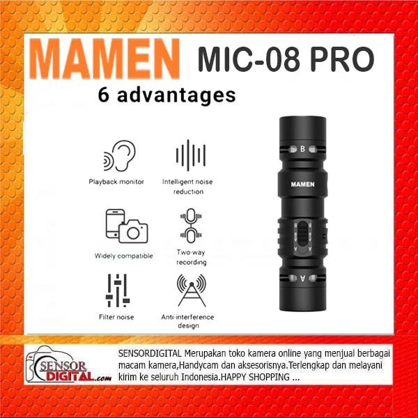 Jual Mamen Mic-08 Pro Dual Capsule Condenser Shotgun Microphone ...