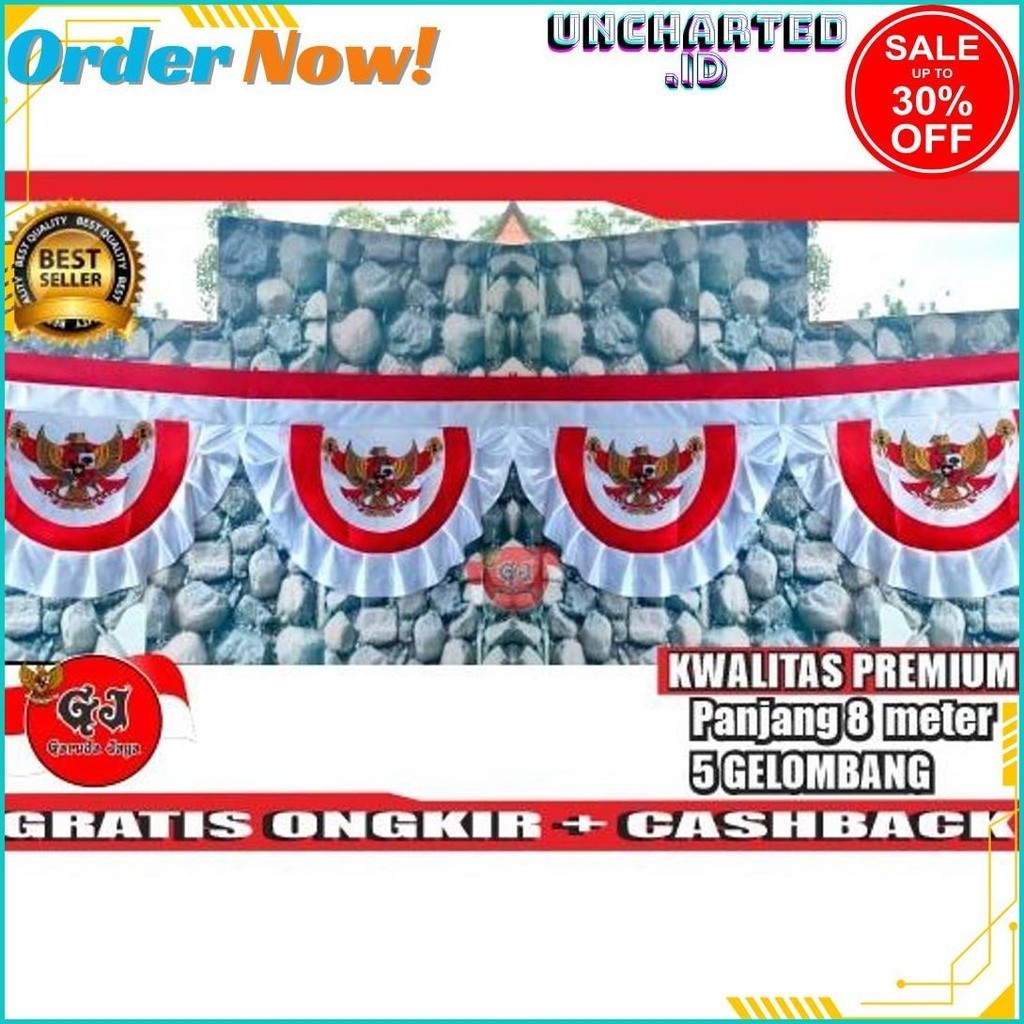 Jual BENDERA UMBUL UMBUL MERAH PUTIH GELOMBANG TERLARIS | Shopee Indonesia