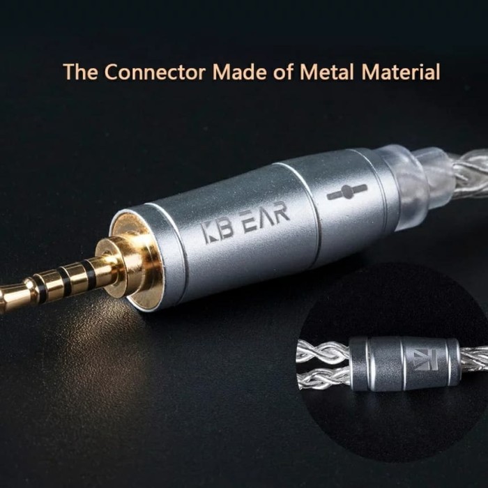 Jual Kbear 8 Core Upgrade Kabel Earphone Iem Type C Pin Qdc Kz Zsn Pro ...