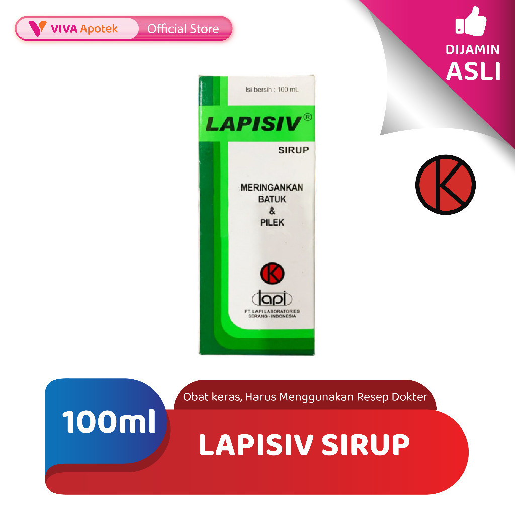 Jual Lapisiv Sirup untuk Meringankan Batuk dan pilek (100 ml) | Shopee ...