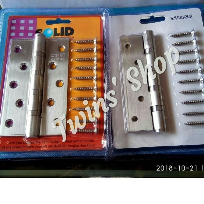 Jual Engsel 5 Inch Stainless Steel Solid / Engsel Pintu 2 Daun/Pintu ...