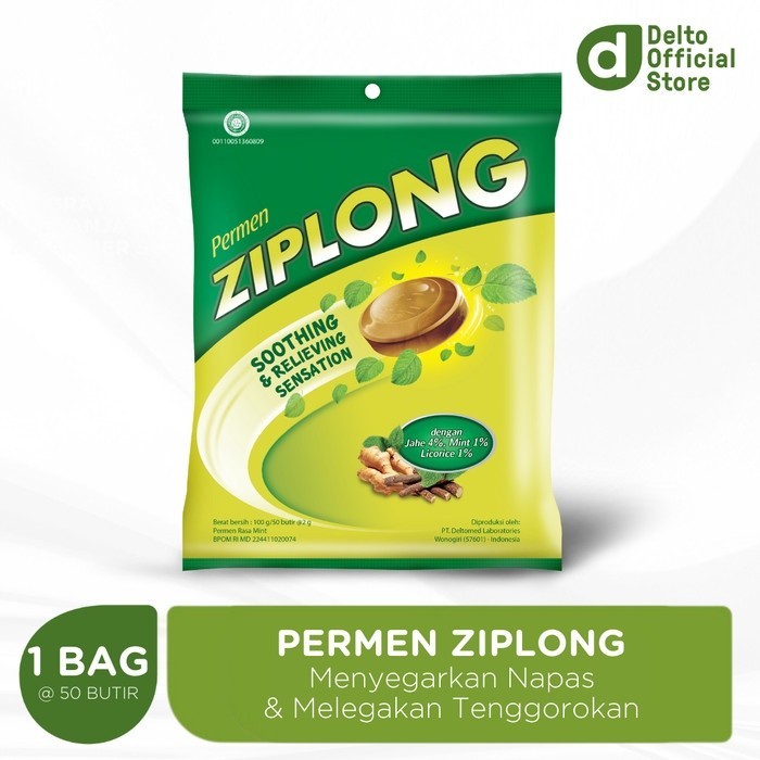 Jual Permen Ziplong Bag 50 Butir - Permen Mint Licorice Melegakan ...
