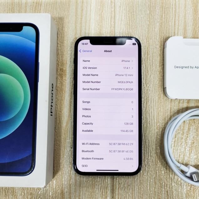 Jual ( Second ) Iphone 12 Mini 128Gb - Blue | Ex Ibox | Original 100% ...