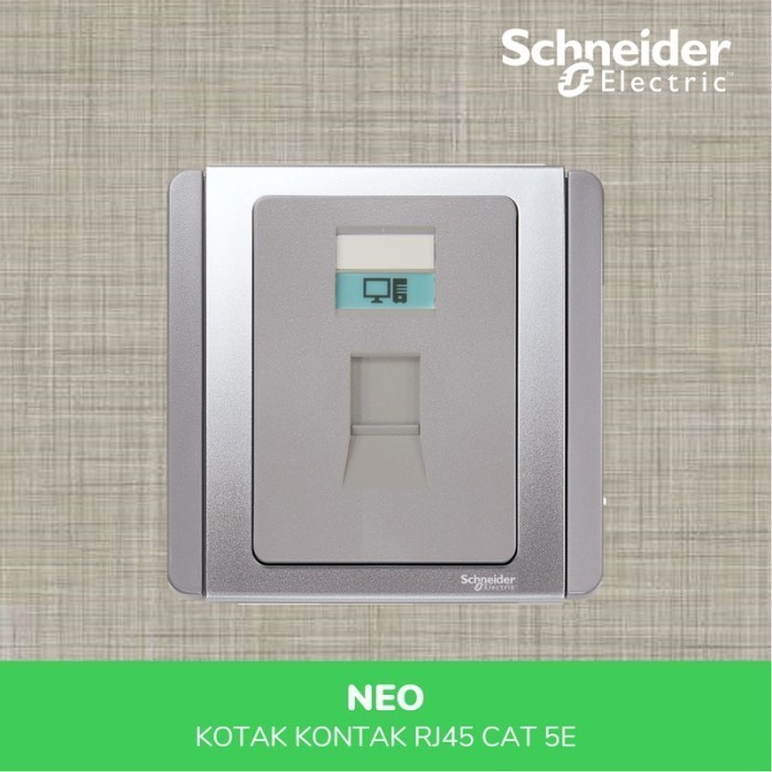 Jual SCHNEIDER NEO SOCKET LAN DATA NETWORK INTERNET RJ45 CAT5E CAT6 GREY | Shopee Indonesia