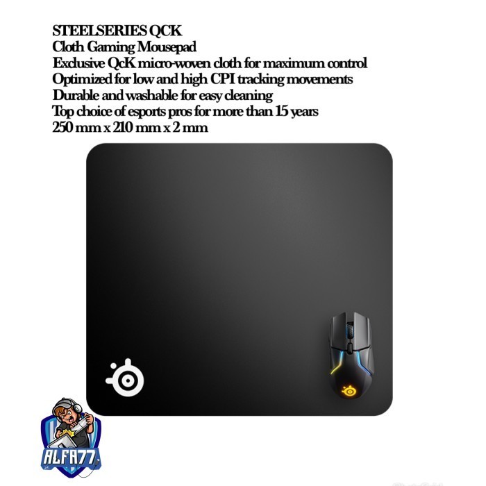 Jual Steelseries Qck Cloth Small 250mm x 210mm x 2mm Original | Shopee ...