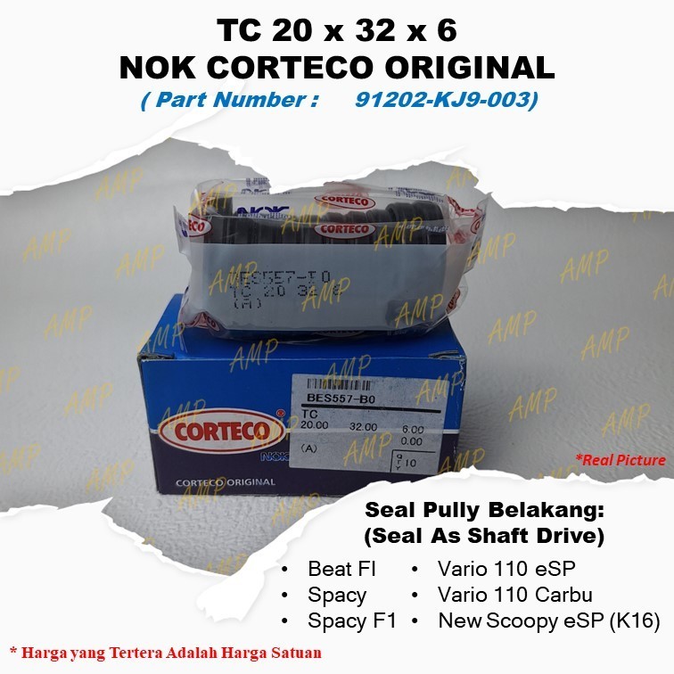 Jual TC 20 x 32 x 6 Seal Pully Belakang/ Seal As Shaft Drive BeAT FI ...