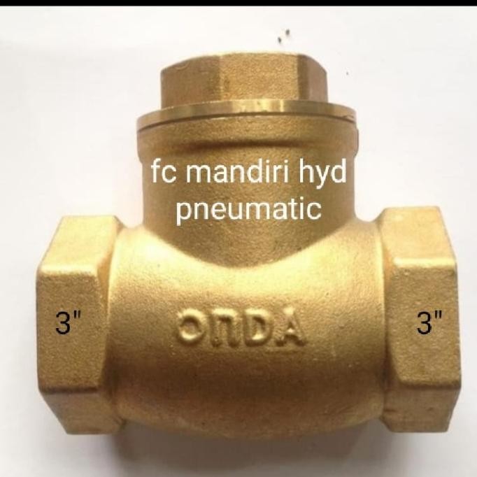 Jual SWING CHECK VALVE KUNINGAN ONDA 3 INCH HARGA KHUSUS | Shopee Indonesia