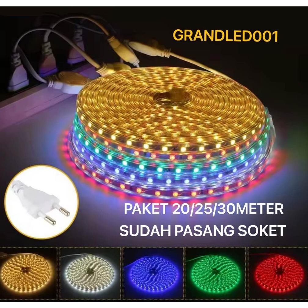 Jual Discount Lampu Led Strip Selang Smd 5050 Paket 20M 25M 30M Meter ...