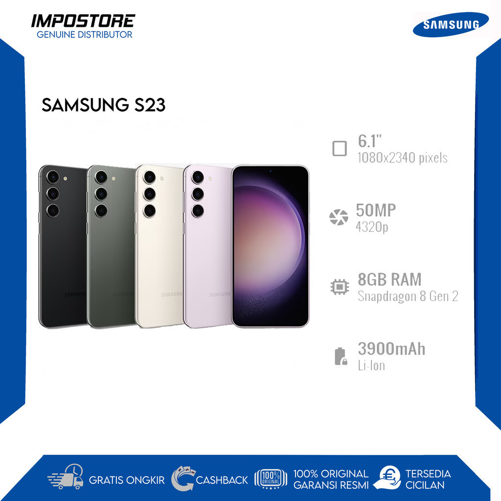 Jual SAMSUNG S23 5G - 8/256GB - SNAPDRAGON 8 GEN 2 - REPACK | Shopee ...