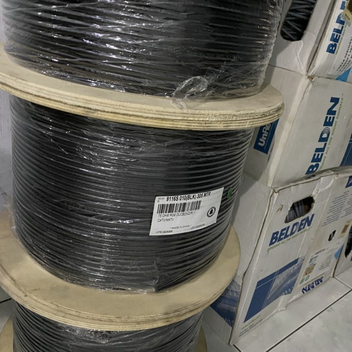 Jual Kabel Cctv & Antena Tv Coaxial Rg6 Belden 9116S 300 Meter | Shopee Indonesia