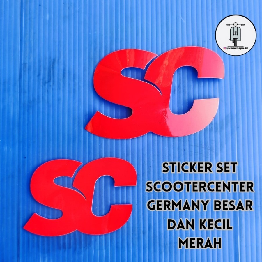 Jual Sticker Set Scooter Center Merah (Besar & kecil) | Shopee Indonesia