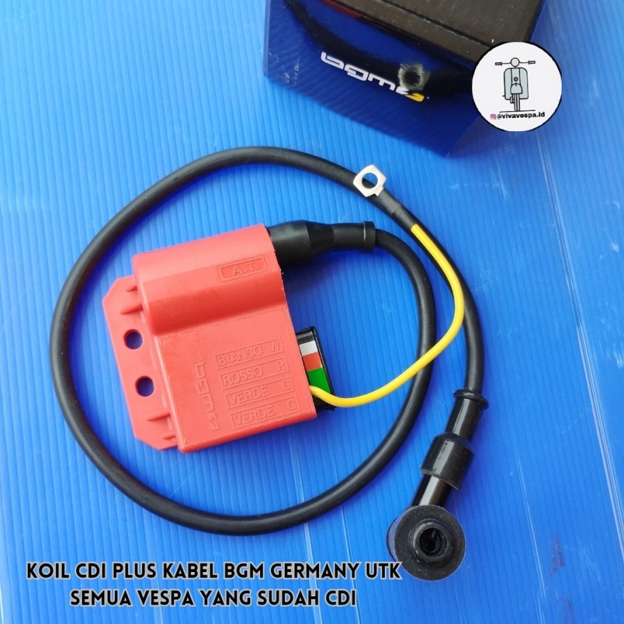 Jual Koil CDI Plus Kabel BGM Germany Untuk Semua Vespa yang sudah CDI | Shopee Indonesia