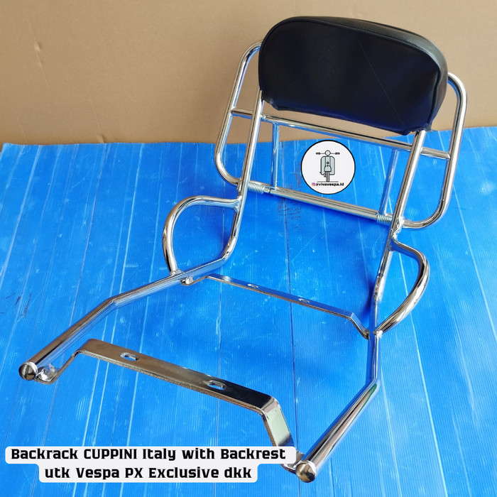 Jual Back rack CUPPINI Italy with Backrest utk Vespa PX Exclusive dkk ...