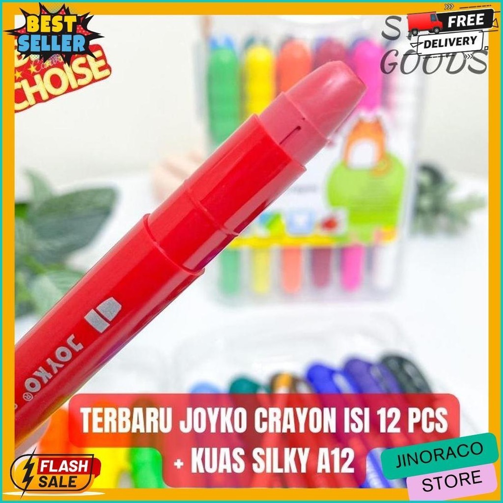 Jual Crayon Silky A-12 Warna Krayon Putar Halus Dari Joyko Di Lengkapi ...