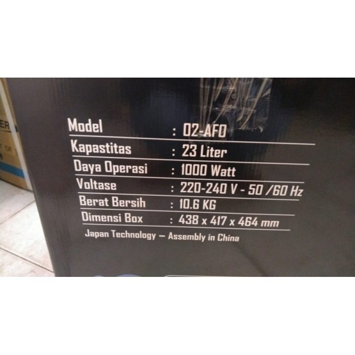 Jual Oxynic O2-Afo Oven Air Fryer Dengan Kapasitas 23L Full Touchscreen | Shopee Indonesia