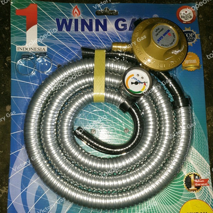 Jual Selang Gas Paket Winn Gas Regulator 118 Meter | Shopee Indonesia