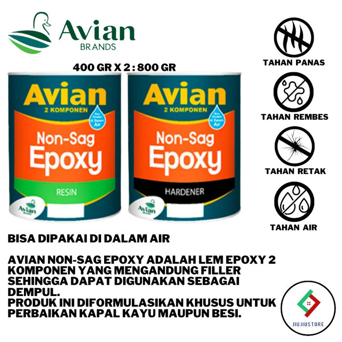 Jual Lem Epoxy Avian Non Sag 800 Gram - Lem Epoxy Avian Non Sag Lem ...