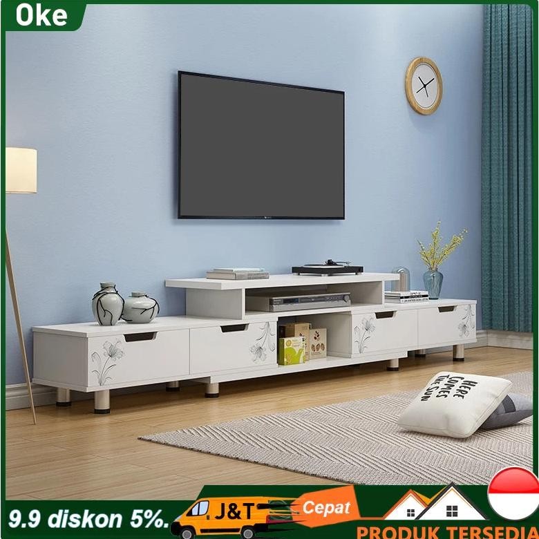Jual Meja TV Minimalis Rak Tv 200cm meja Kabinet tv yang dapat ditarik ...