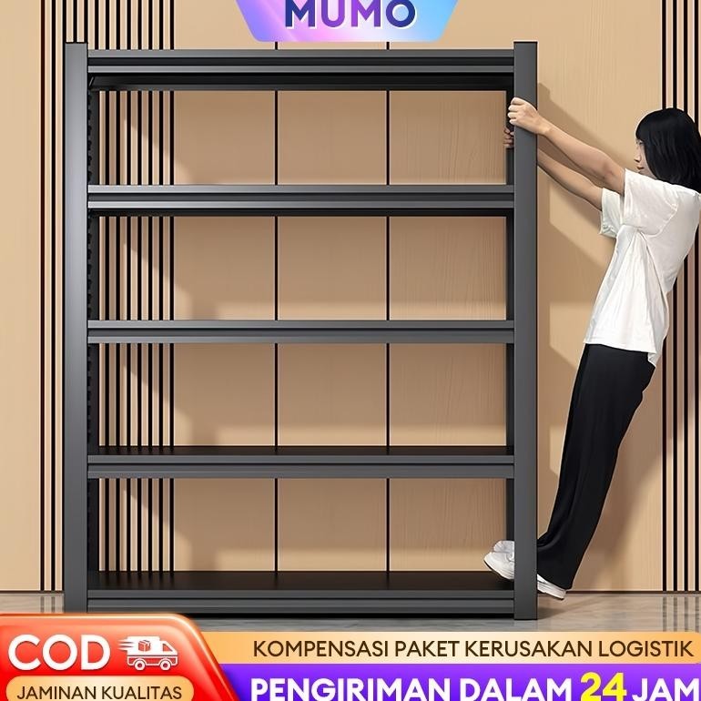 Jual Rak Besi Rak Susun Rak Hitam Rak besi siku Rak barang Rak gudang ...