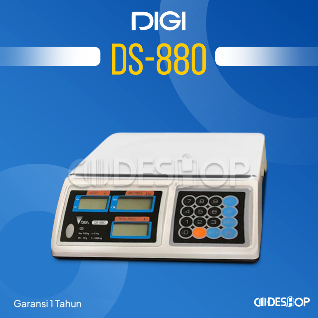 Jual Timbangan Digital DIGI DS 880 Pricing Scales DS-880 30 kg | Shopee ...