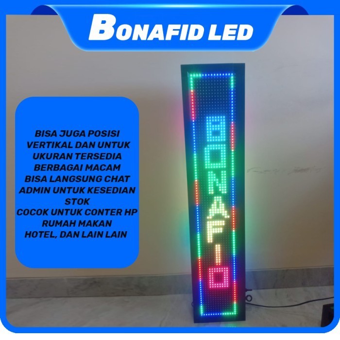 Jual Running Text Rgb 70Cm X 20Cm Wifi-Usb Outdoor Moving Sign Led ...