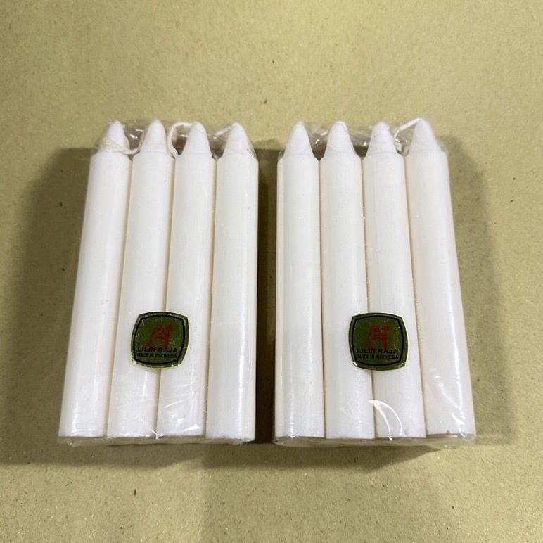 Jual Lilin Putih Raja / Lilin Mati Lampu Isi 8 Batang (Jumbo) | Shopee ...