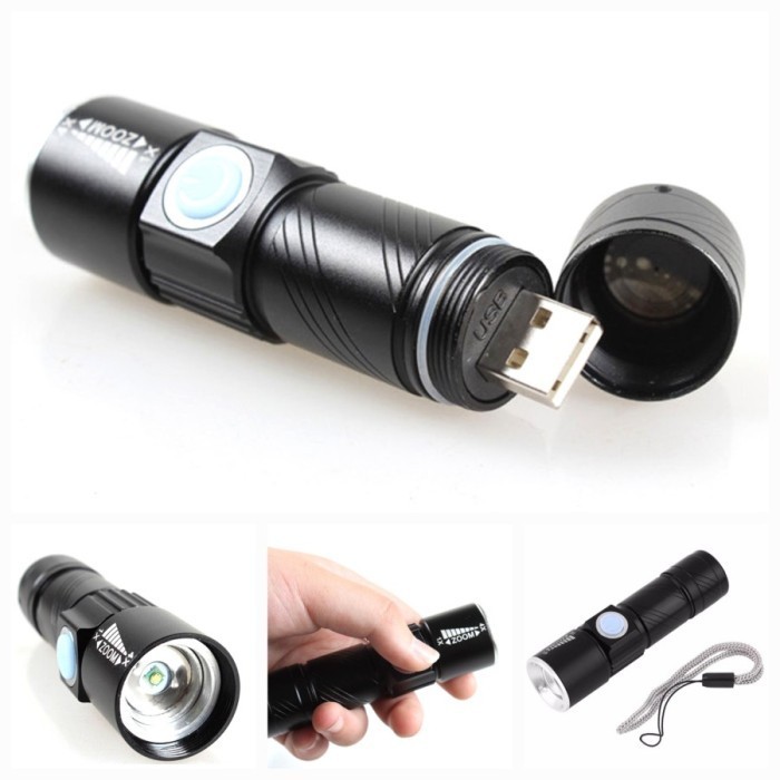Jual cepat MURAH TaffLED Senter LED Mini Pocket Q5 Terang USB ...