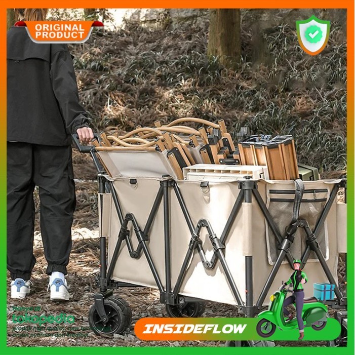 Jual Troli Gerobak Dorong Boot Camp Trolley Oxford Portable Lipat ...