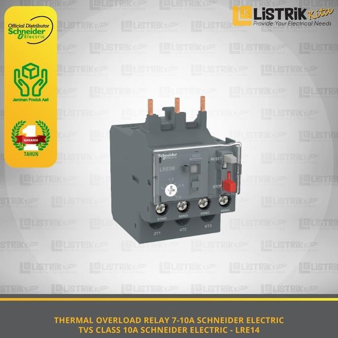 Jual Overload Relay Schneider Tvs Thermal 7-10A Class 10A - Lre14 ...