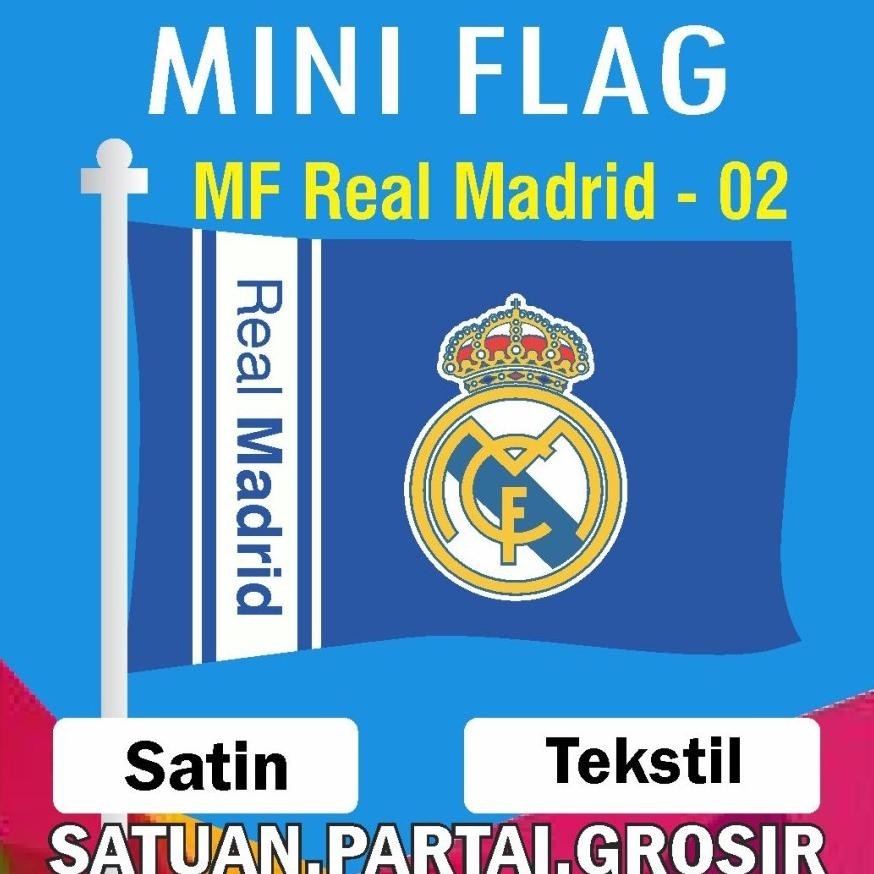 Jual gd-5 MINI FLAG REAL MADRID / BENDERA CUSTOM REAL MADRID / CETAK ...