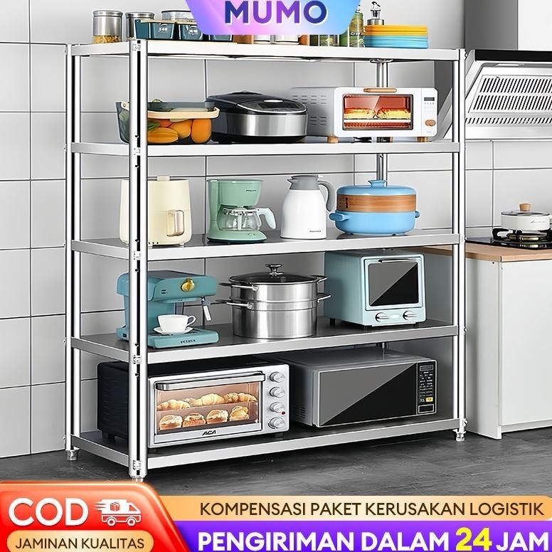 Jual Rak Dapur Susun Stainless Steel Rak Microwave Oven Rak Penyimpanan ...