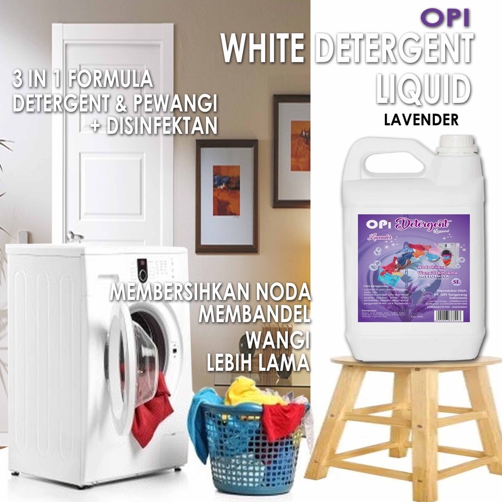 Jual Sabun laundry 5 liter OPI wangi segar dan tahan lama peghilang ...