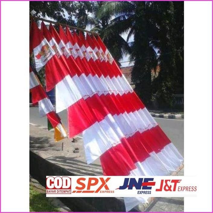 Jual Termurah Bendera Umbul-Umbul Warna Merah Putih Garuda Panjang Segitiga 8 Mata Bendera 3 ...