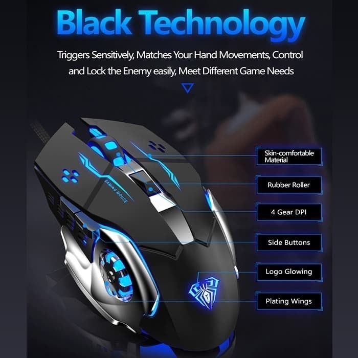 Jual Mouse Gaming Aula S20 2400Dpi Rgb Driver Macro Software | Shopee Indonesia