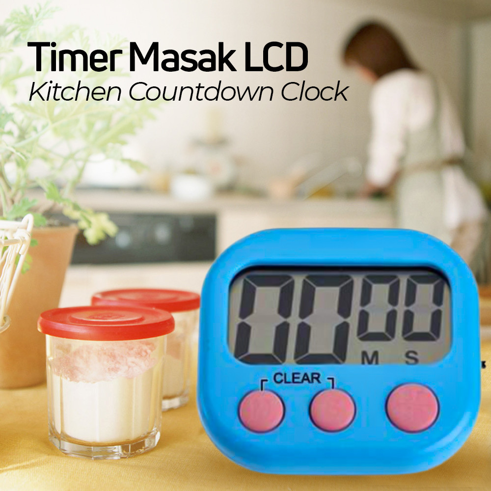Jual Timer Masak Dapur Lcd Kitchen Countdown Clock Js 118 Blue | Shopee ...