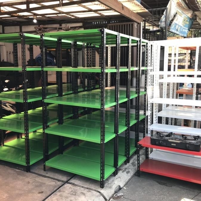 Jual Rak besi siku ukuran 100x40x200 / Rak gudang barang kokoh murah ...