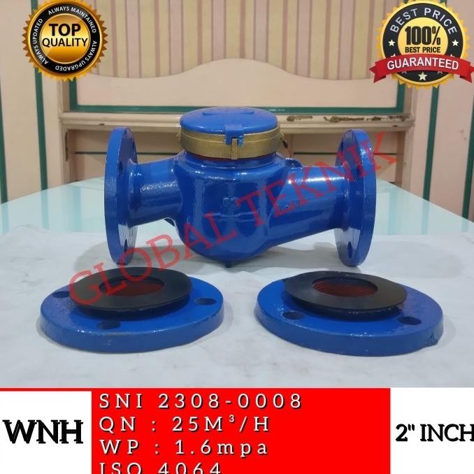 Jual NEW 2" Flow meter Meteran air 2" inch Water Meter Flange DN50 50 ...