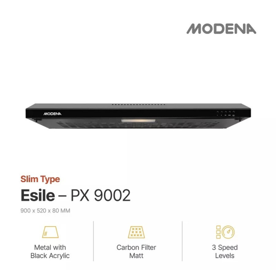 Jual Cooker Hood Modena PX 9002 - Slim Hood Modena Tudung Hisap PX-9002 ...