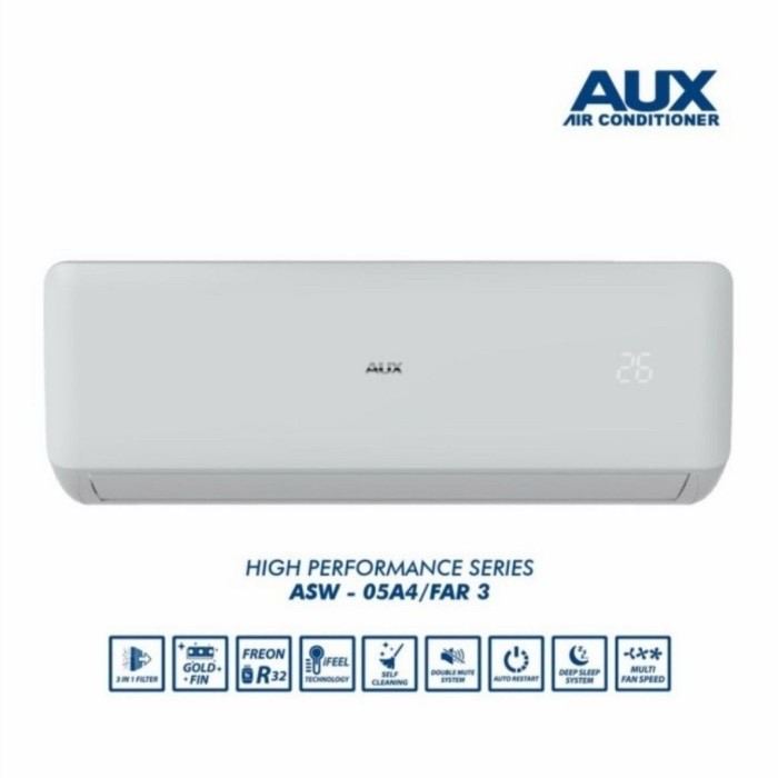 Jual AC AUX 1/2 PK SETENGAH PK 0.5 ASW-05QCR AIR CONDITIONER 05QCR ASW FAR 1/2PK SPLIT | Shopee ...