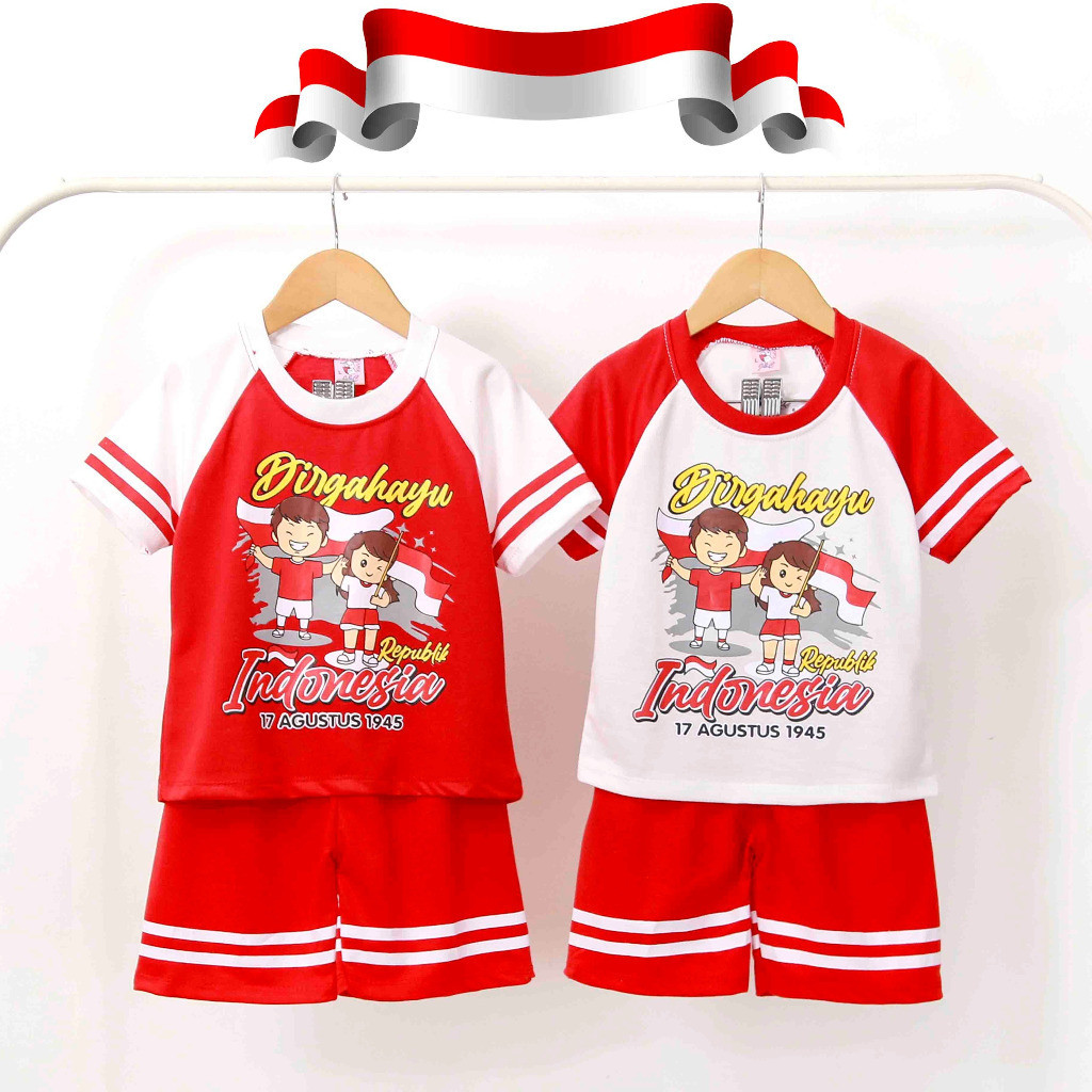 Jual Baju 17 Agustus Anak 2024 Ke79 Pakaian Garuda Indonesia Kids Tsirt Bendera Katun Umur Cewek ...