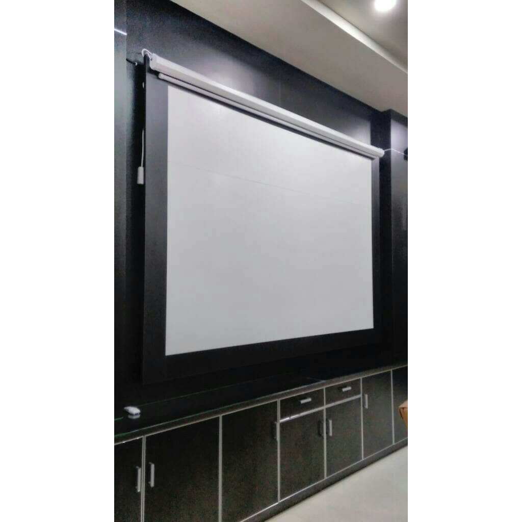 Jual Layar Proyektor 100" manual- Screen projector 100" Wall- 200cm ...