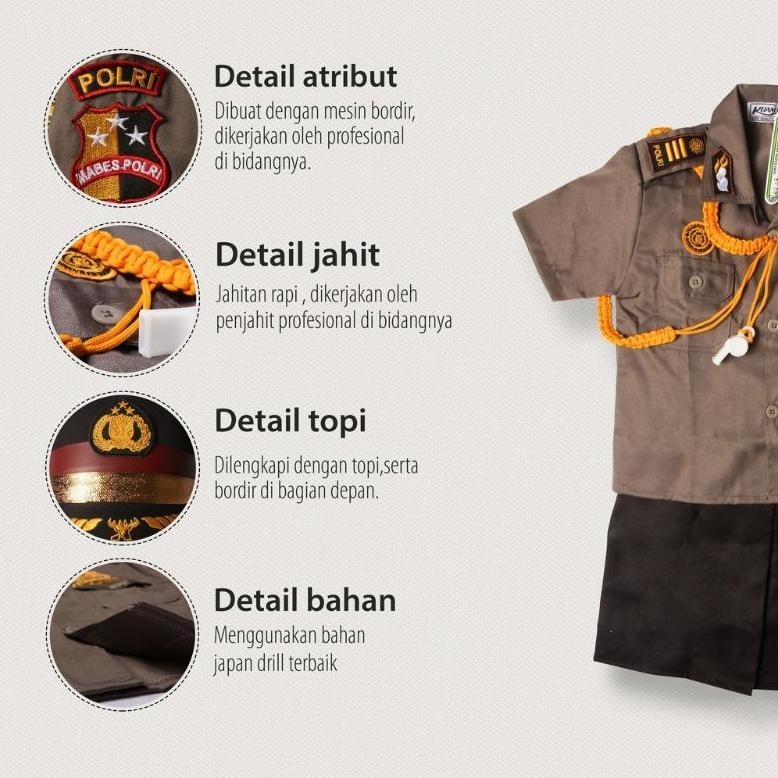 Jual BAJU KOSTUM SERAGAM PROFESI ANAK POLWAN / POLISI WANITA TERLARIS ...