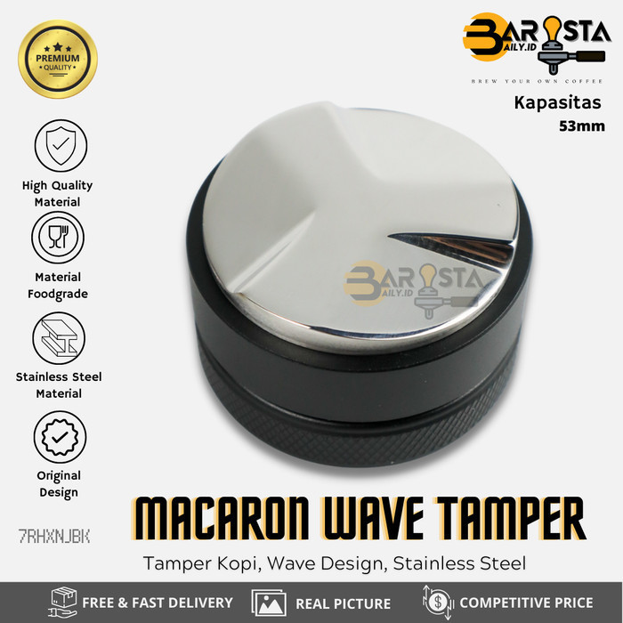 Jual OCD Wave Coffee Distributor Barista Macaron Distributor Tamper 53 ...