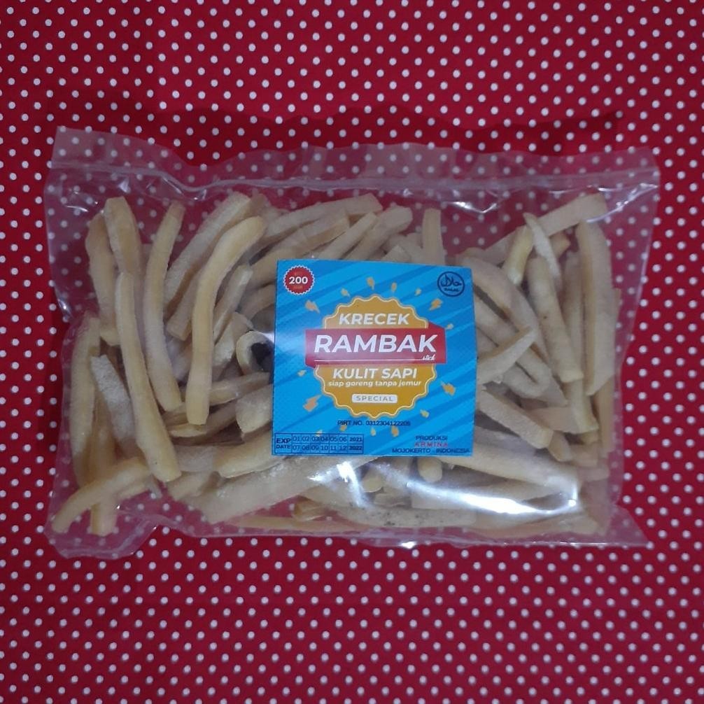 Jual h-4 Kerupuk Rambak Kulit Sapi Krecek Stick Dorokdok Mentah Krupuk ...