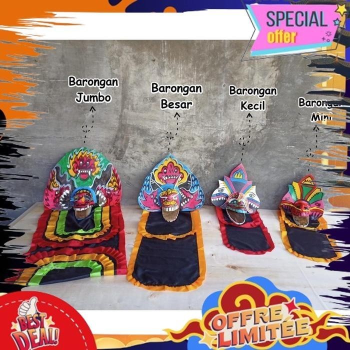 Jual STELAN BAJU REOG FULL EMBONG + BARONGAN CAPLOKAN SPON MAINAN ANAK ...