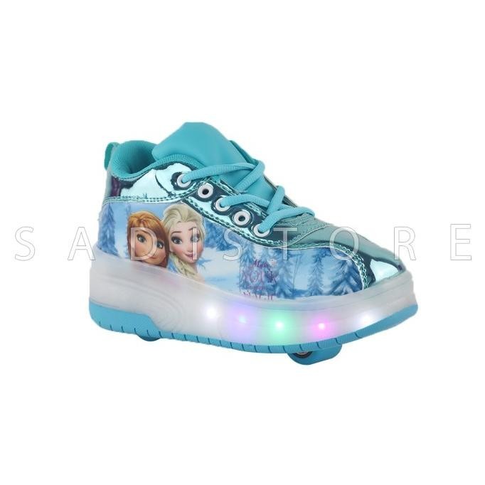 Jual Sepatu Roda Frozen Roda 2 Bisa Nyala Include Dus | Shopee Indonesia