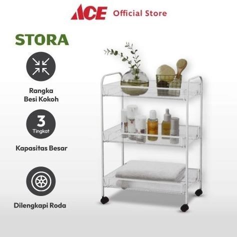 Jual Ace - Krishome Rak Troli Serbaguna 3 Tingkat - Putih | Shopee ...